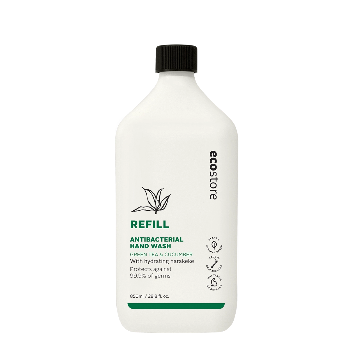 ecostore Hand Wash Green Tea & Cucumber Antibacterial Refill (850ml ...