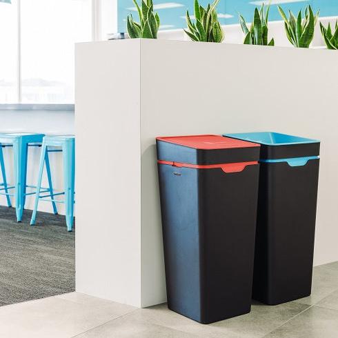 Method Office Recycling Bin Open Lid 60L | Red Landfill – Go Eco Store